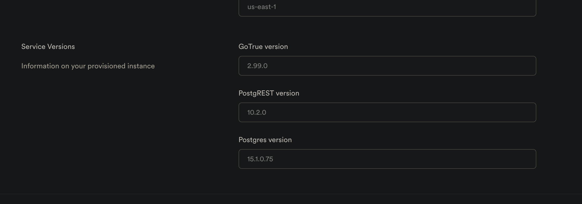 Missing Service Versions In Dashboards · Issue 18083 · Supabase Supabase · Github