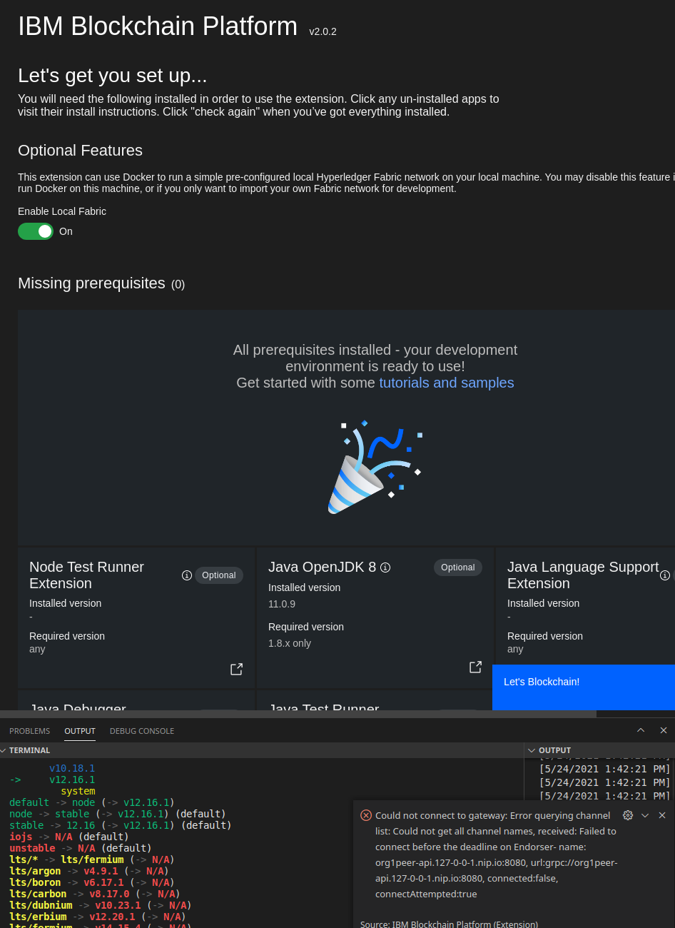 Could not connect to gateway:Error querying channel list · Issue #3015 · IBM-Blockchain ...