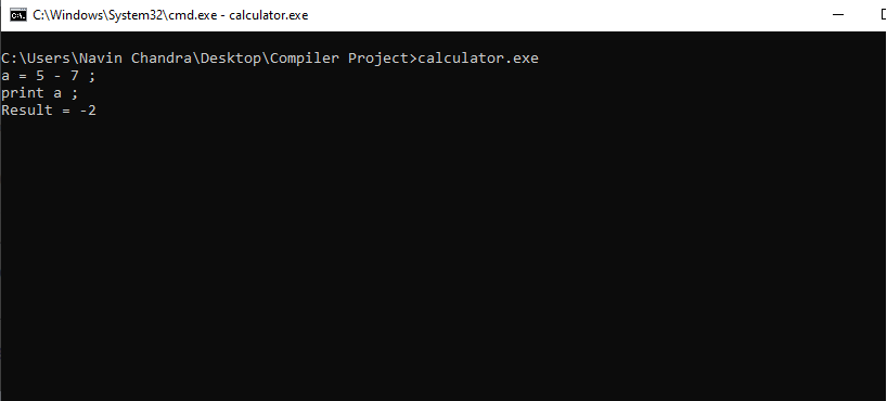 GitHub - navinchandra123/Compiler-Design-Calculator-Mini-Project