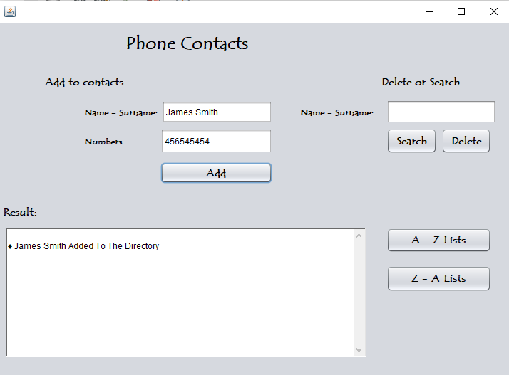 GitHub - mehmet97ali/Java-Double-Linked-List-Phone-Directory-application: Java Phone Directory ...
