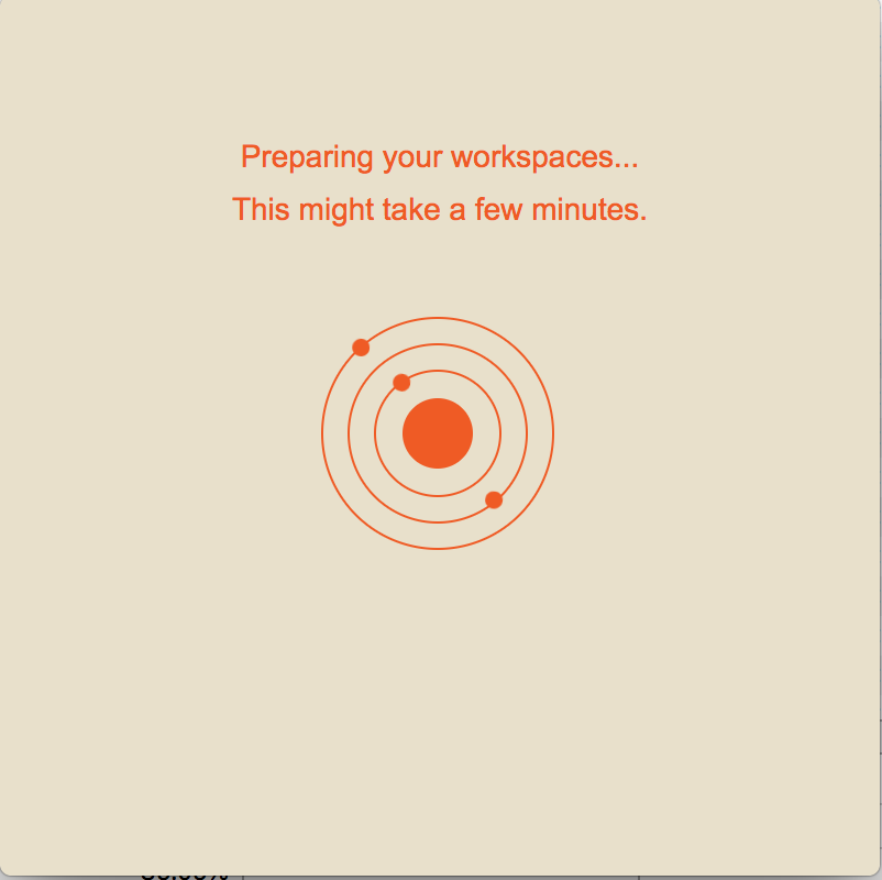 [Mac Native App] Stuck "preparing your workspaces...", username has ...