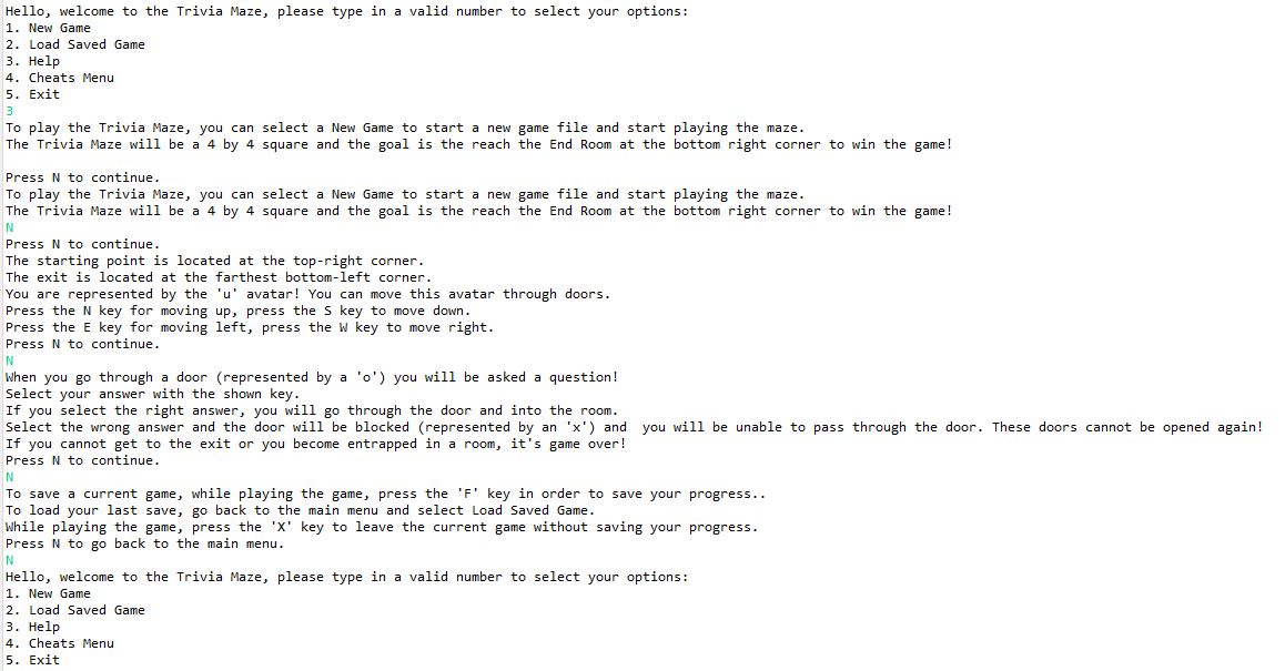 GitHub - S2Mazino/TriviaMaze: The Trivia Maze will be a Java based application that uses text ...