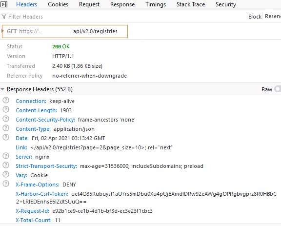 Get registries API only return 10 items even though there're more than ...