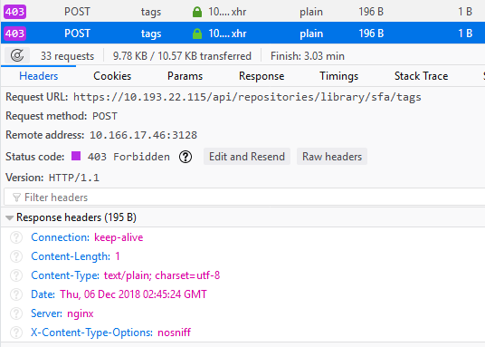 Prompt unknown error when RETAG a image to another "public" project by a user with develop role ...