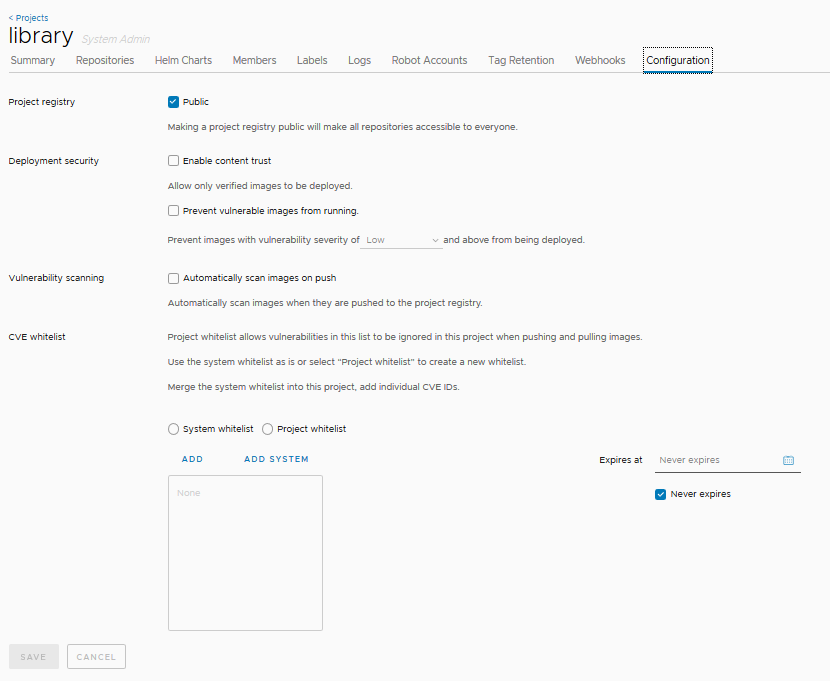 No default selection of CVE while list radio button in project configuration page · Issue #8732 ...