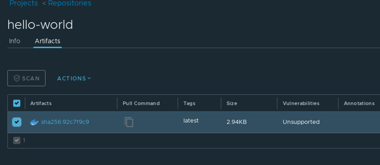 Scan image vmware/photon:1.0 return unsupported occasionally. · Issue ...