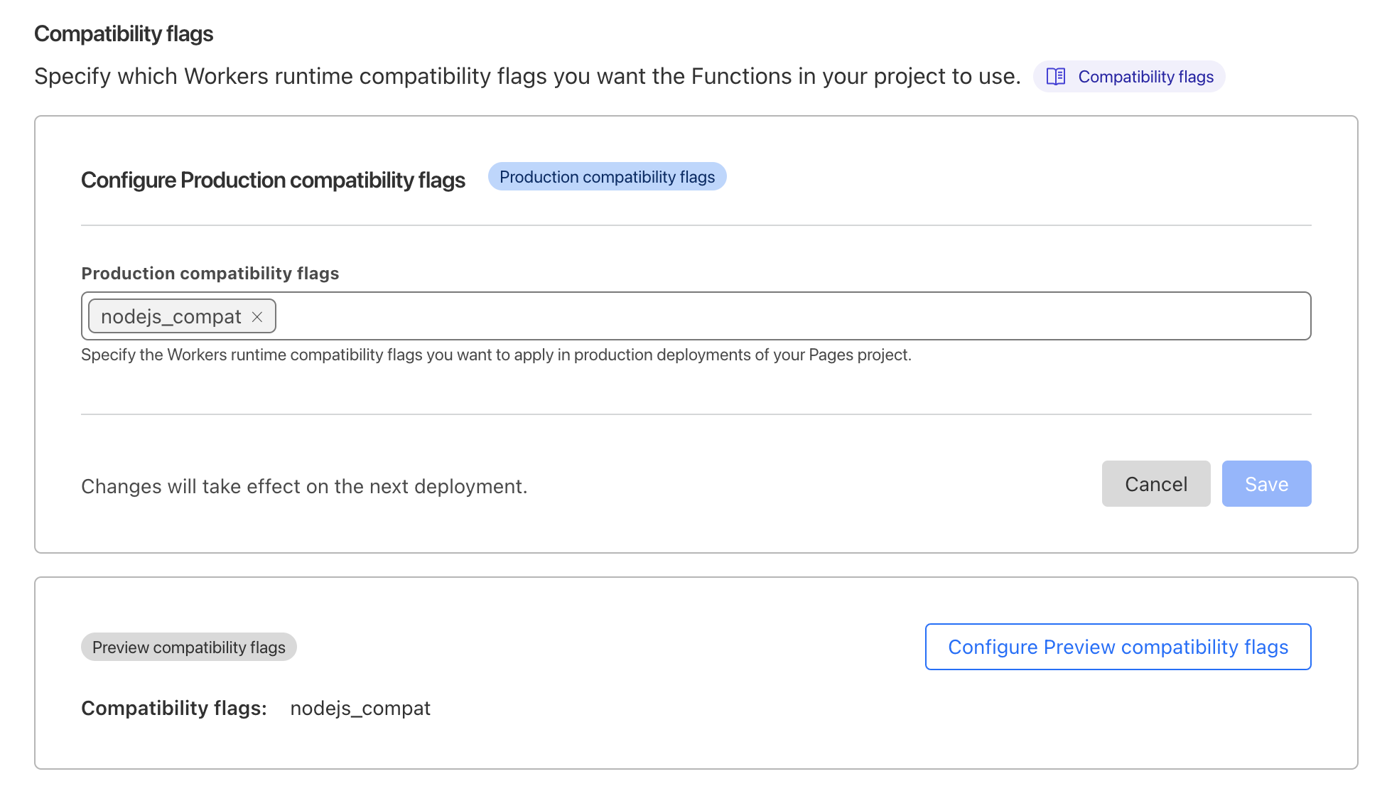 How to fix 'nodejs_compat' compatibility flag set error - Nextjs deployed on Cloudflare pages ...
