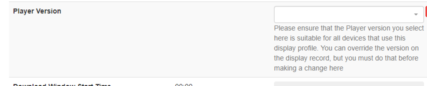 Help text to change for Player Version used on Display and Display Profile Settings form · Issue ...