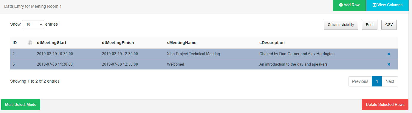 Cannot delete multi selected rows in DataSets · Issue #2476 · xibosignage/xibo · GitHub