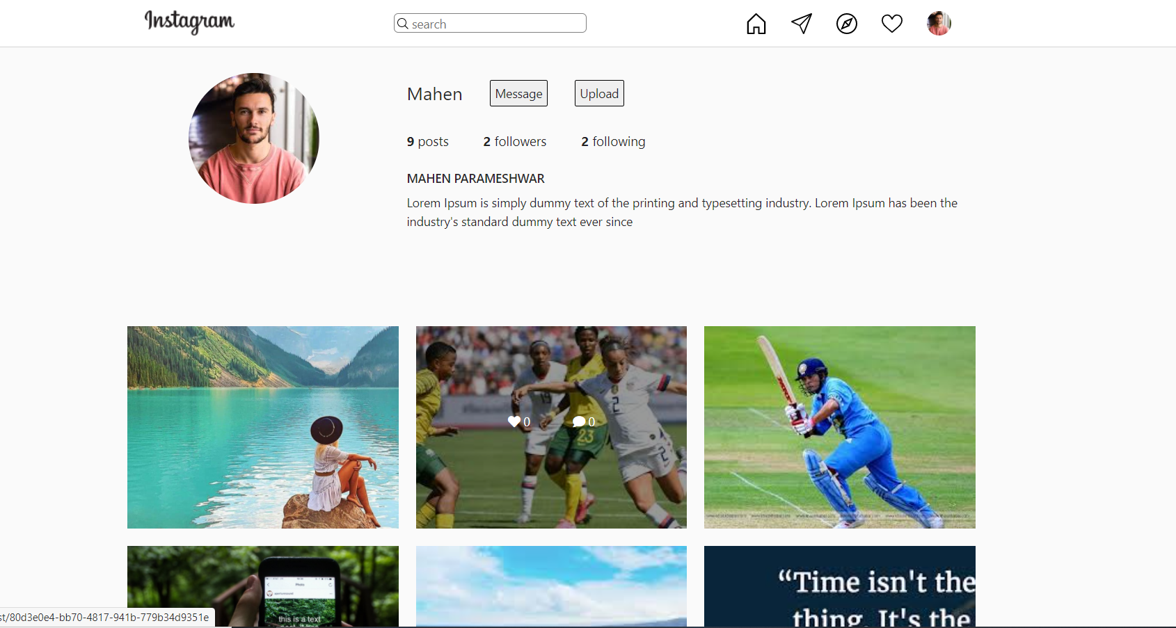 GitHub - MahenParameshwar/Instagram-Clone-React