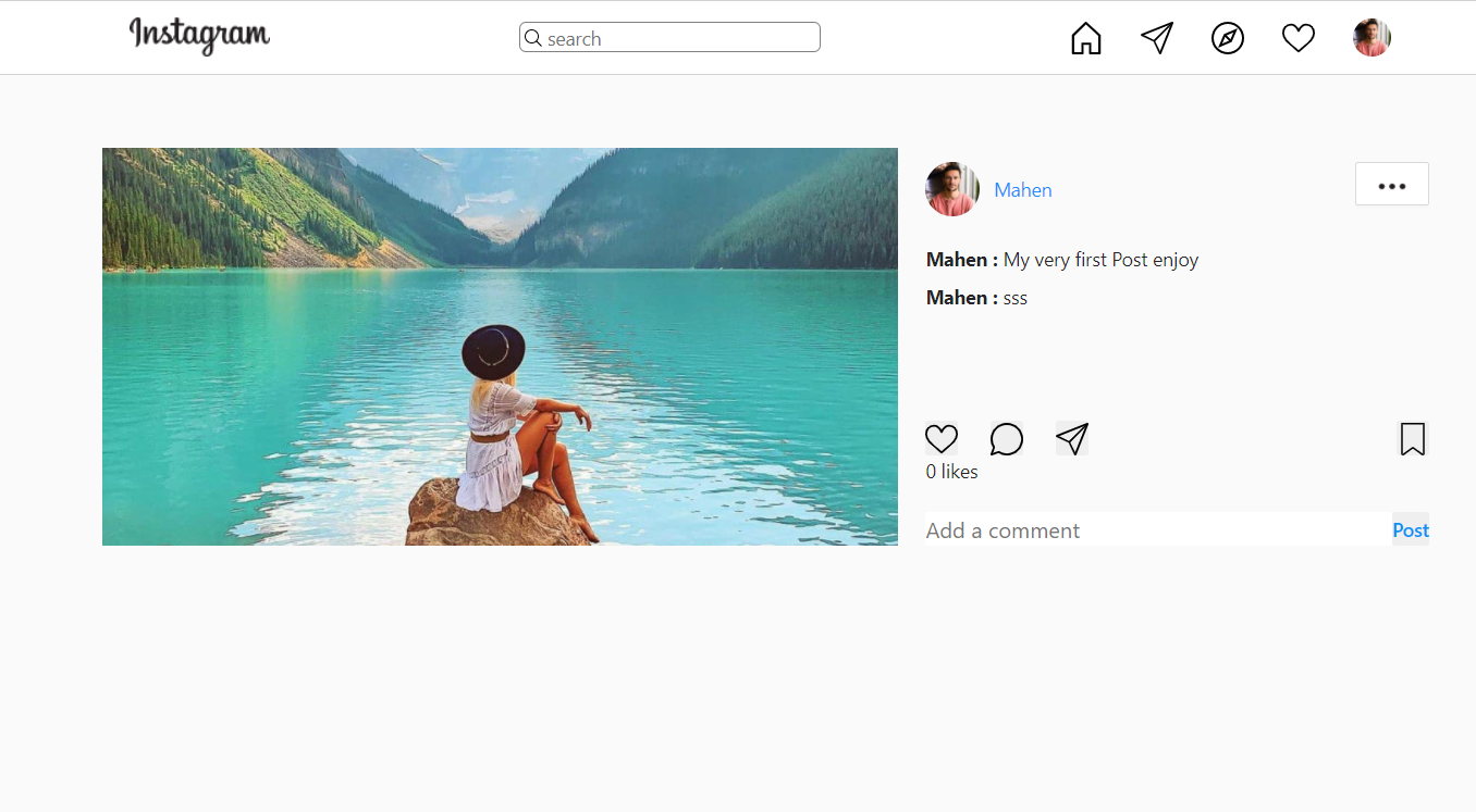 GitHub - MahenParameshwar/Instagram-Clone-React