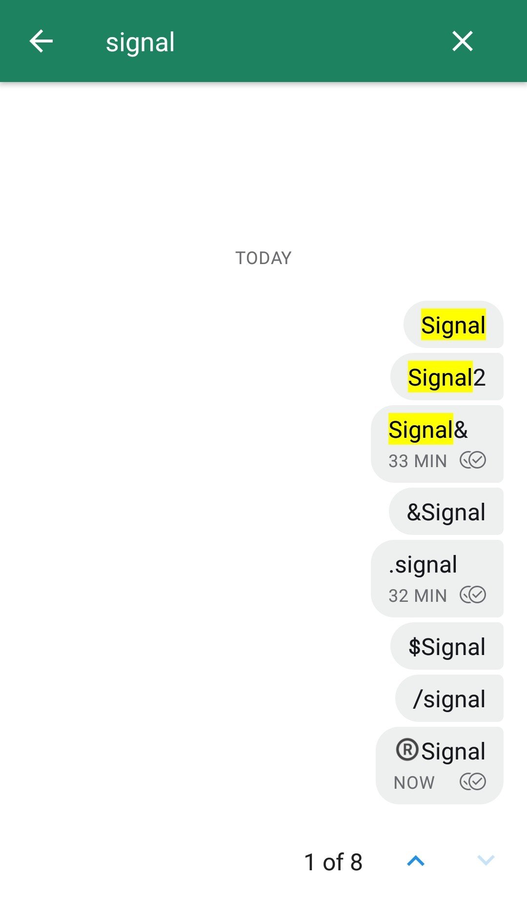 A few small problems while searching for keywords in conversation · Issue #8657 · signalapp ...