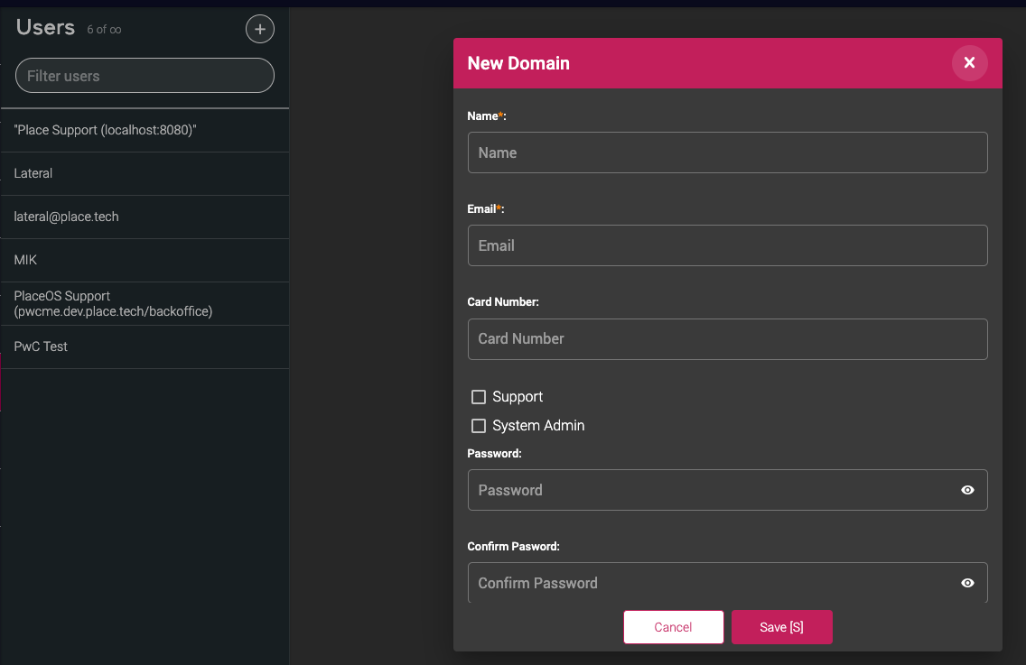 Add User -> Modal says 'New Domain' · Issue #82 · PlaceOS/backoffice · GitHub