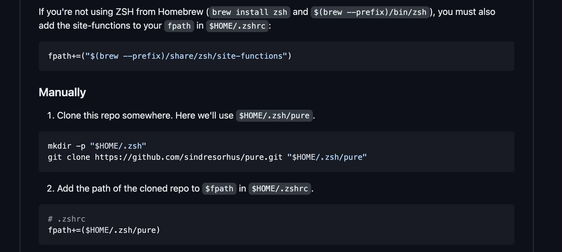 Cannot add pure to prompt themes, connected to MB M1? · Issue #584 · sindresorhus/pure · GitHub