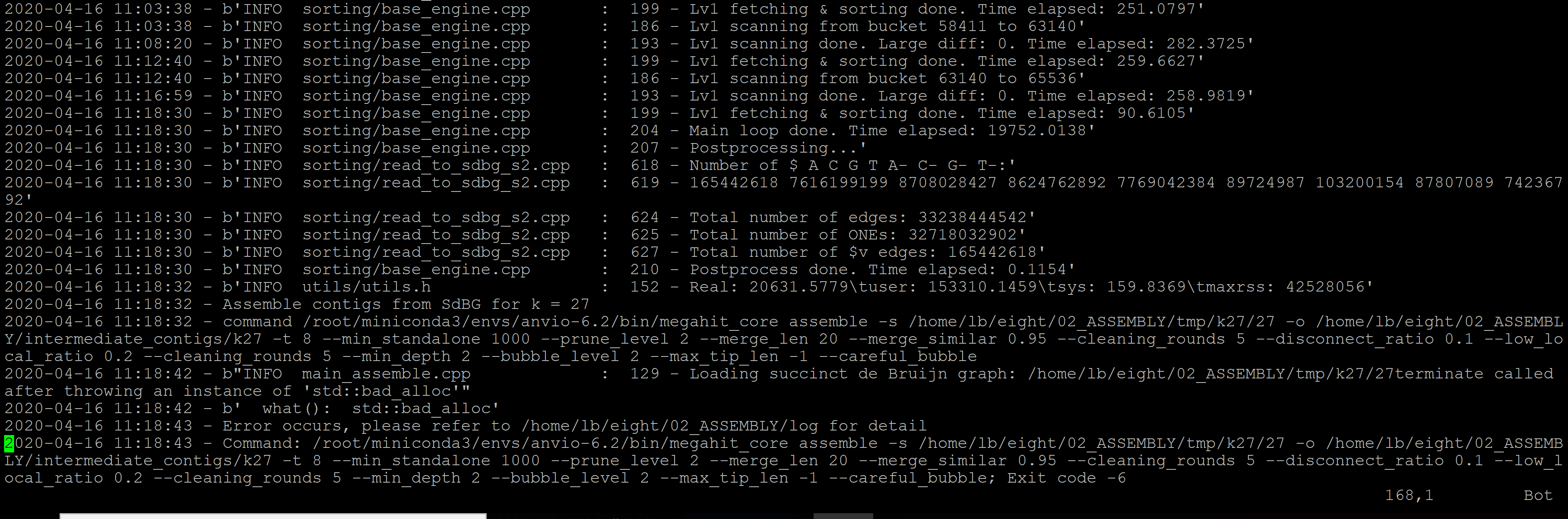 megahit exit code -6 · Issue #270 · voutcn/megahit · GitHub