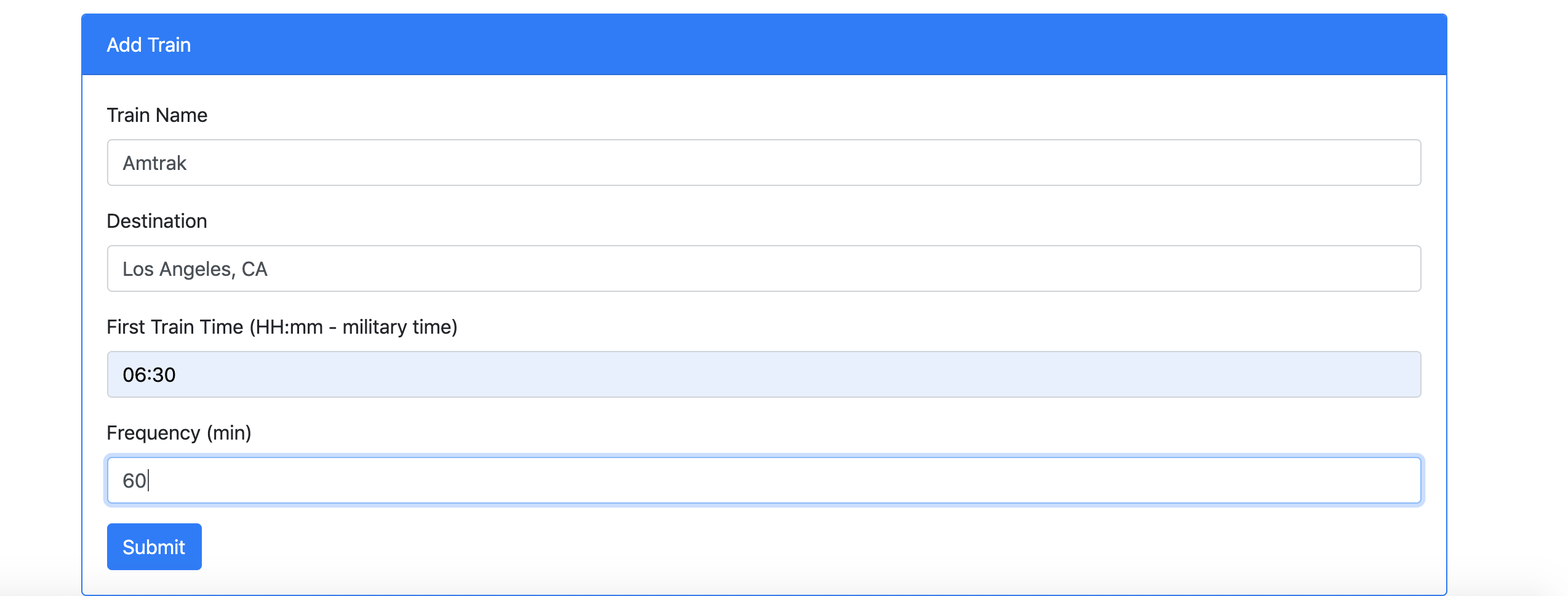 Github Acl447 Train Schedule