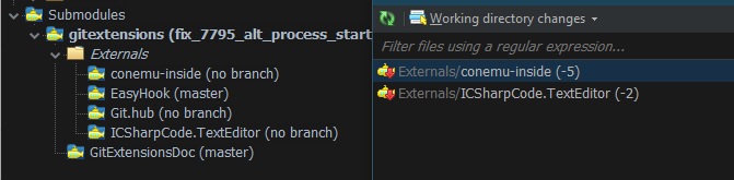 Reflects state of each submodule in the left panel · Issue #8714 · gitextensions/gitextensions ...