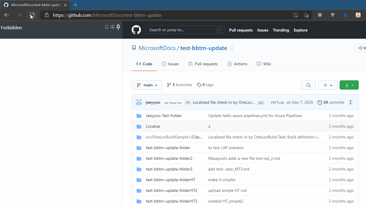 Getting "Forbidden" for some repos · Issue #1053 · ovity/octotree · GitHub