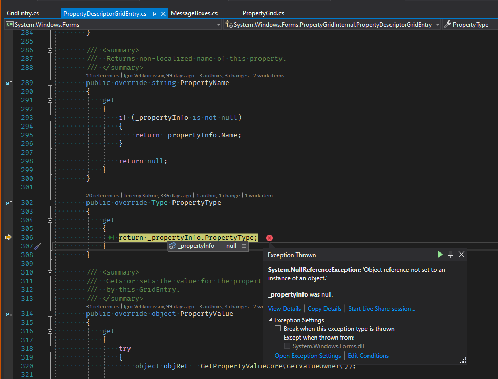 [ 6.0.100-preview.6.21322.2] PropertyGrid doesn't work well at HeroesPowerPlant when Enabled ...