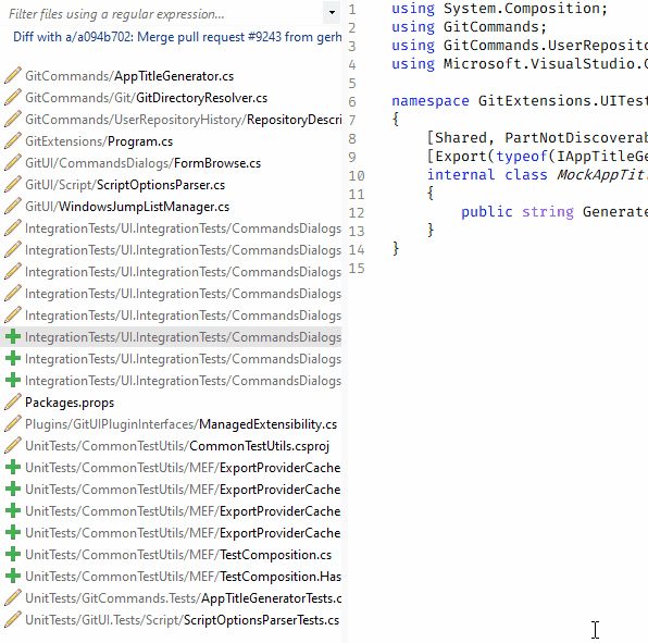 Can not click to file in diff tab window 11. · Issue #9325 · gitextensions/gitextensions · GitHub