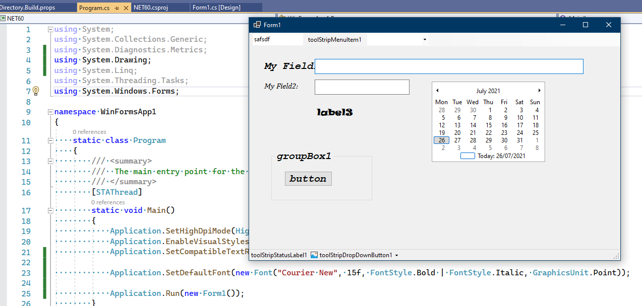 Menus and *Strips and SplitContainer controls do not respect ...
