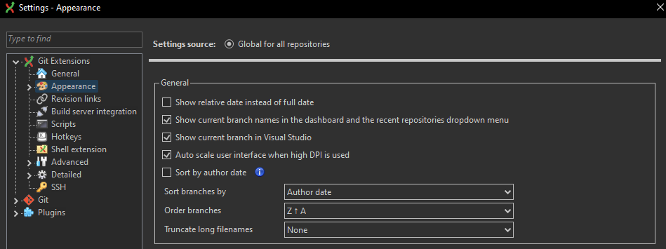 Dropdown for change branch order · gitextensions gitextensions · Discussion #9670 · GitHub