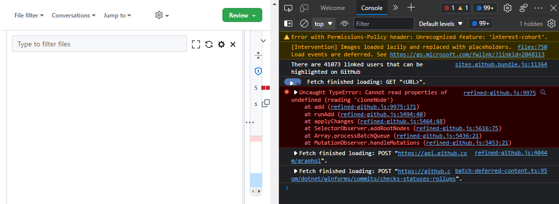 "Cannot read properties of undefined (reading 'cloneNode')" · Issue #5565 · refined-github ...
