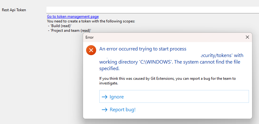 [NBug] An error occurred trying to start process.... · Issue #10728 · gitextensions ...