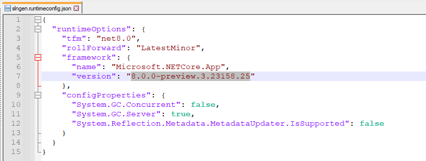 Freeze .NET 8 runtime version requirement · Issue #456 · microsoft/slngen · GitHub