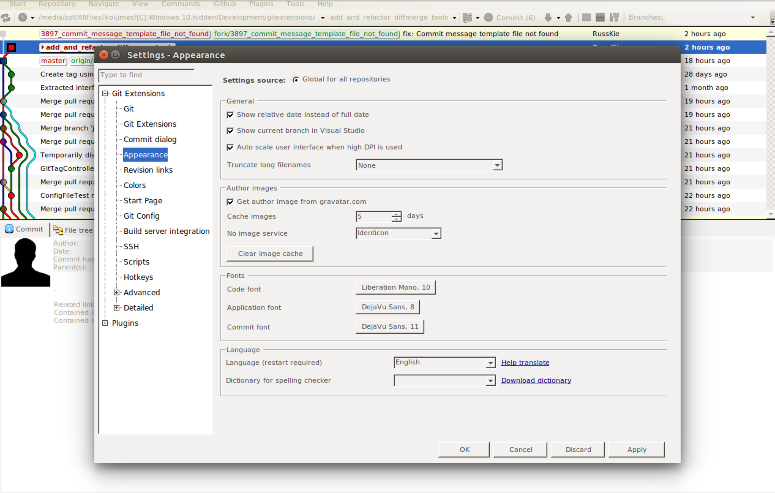 Multiple GUI regressions on mono · Issue #3725 · gitextensions/gitextensions · GitHub