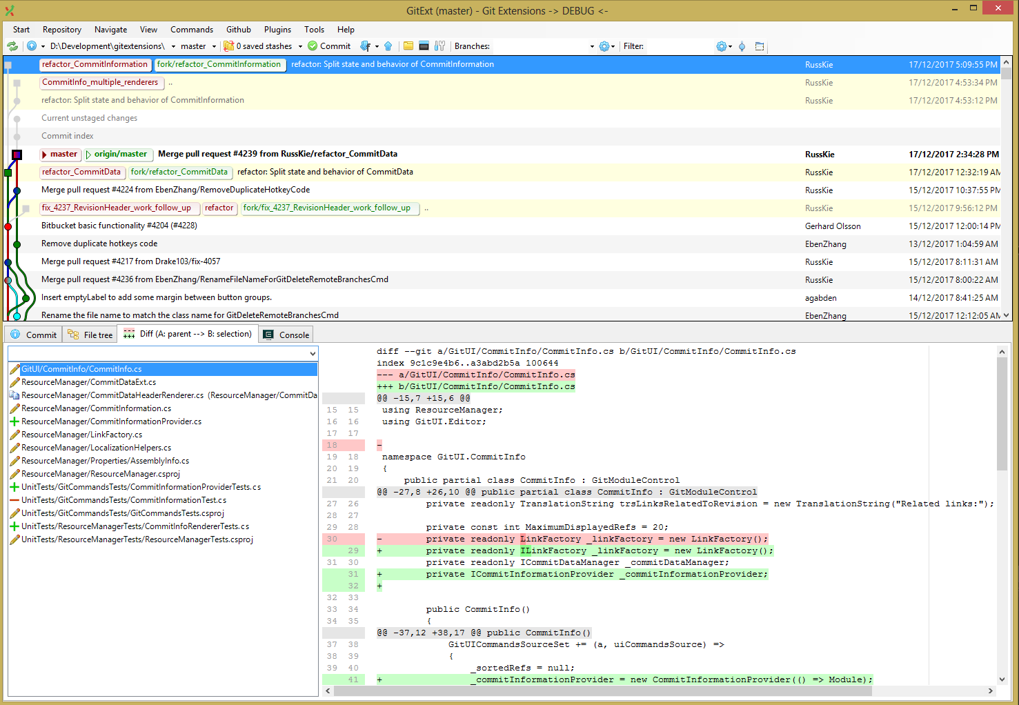 Diff tab selected when GE starts up · Issue #4242 · gitextensions/gitextensions · GitHub