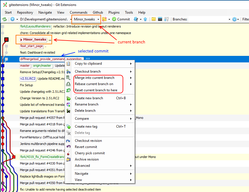 Rename "Current branch" to "Checked-out branch" · Issue #4371 · gitextensions/gitextensions · GitHub