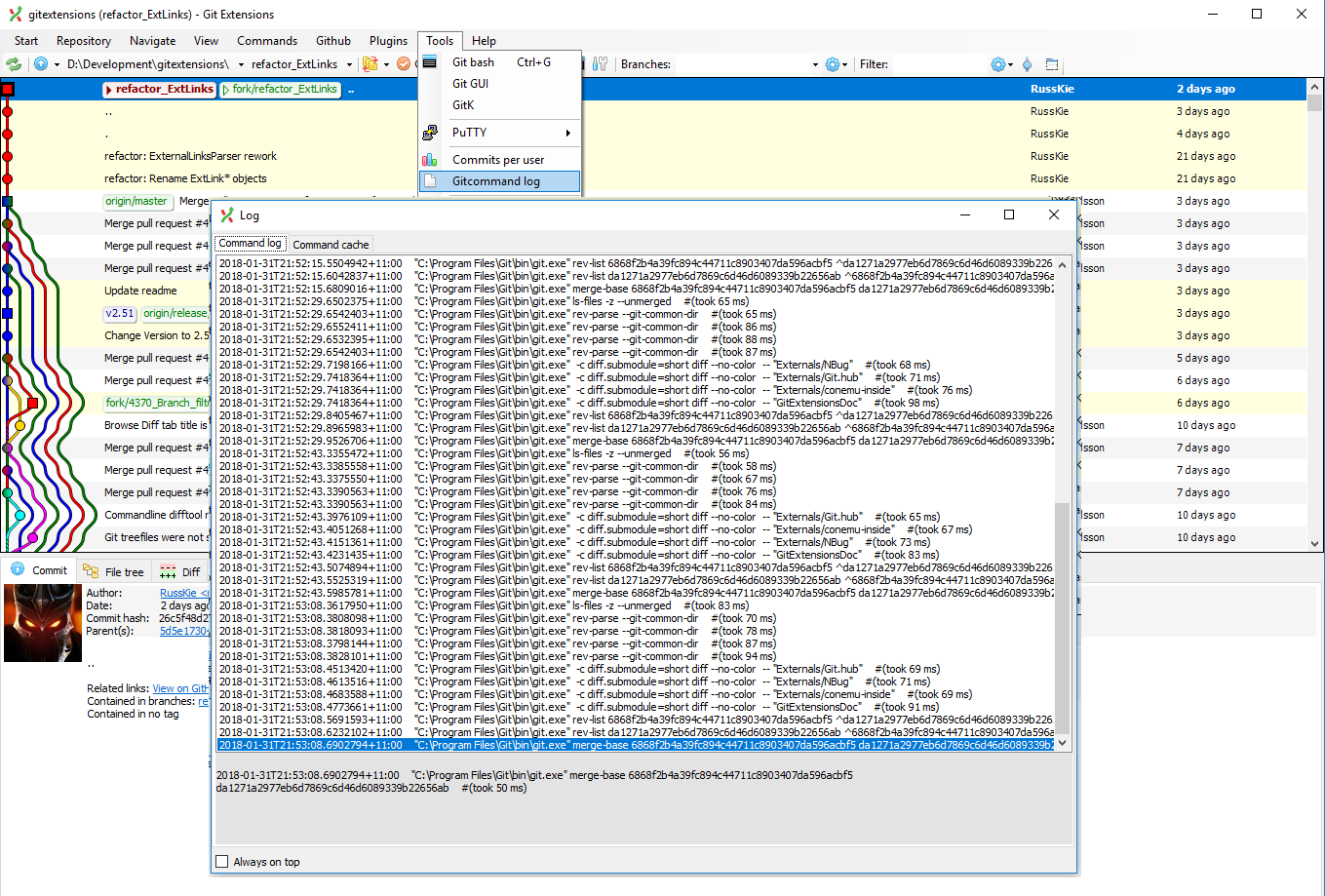Feature Proposal: Git command learning mode · Issue #4408 · gitextensions/gitextensions · GitHub