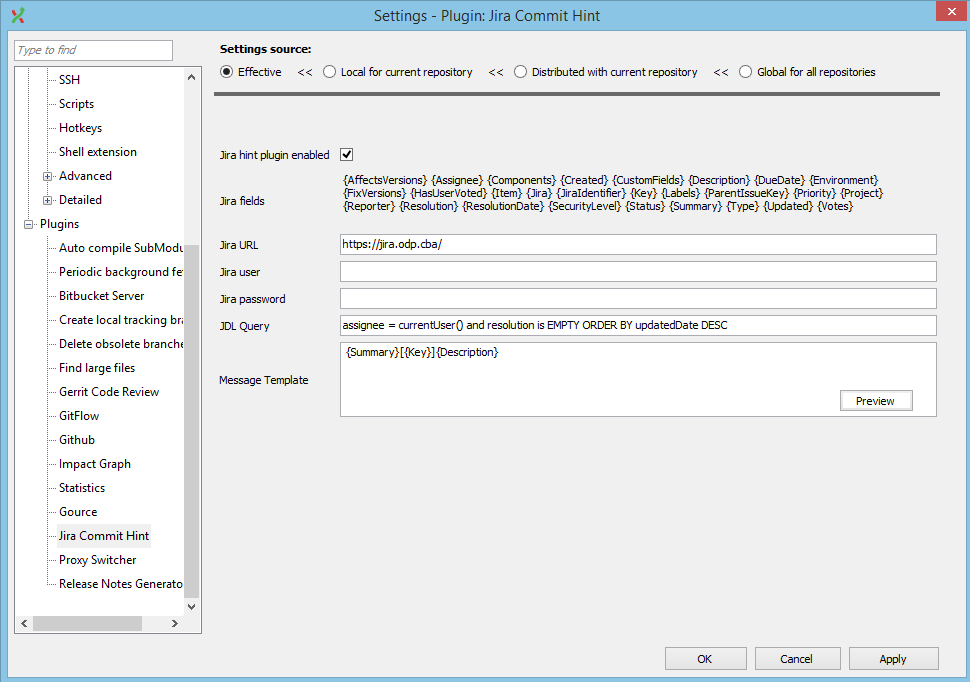 Jira Commit Hint Plugin Settings Missing · Issue 4446 · Gitextensions Gitextensions · Github