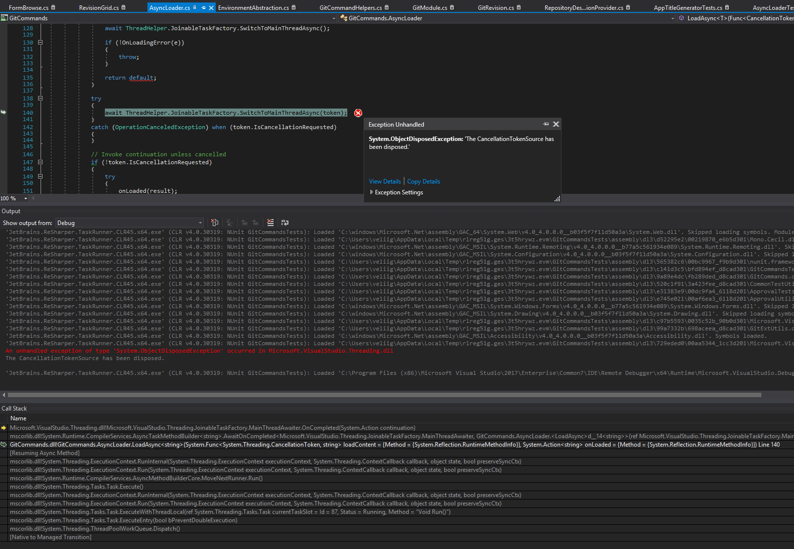 Unit tests task runner randomly crashes on AsyncLoaderTests · Issue ...