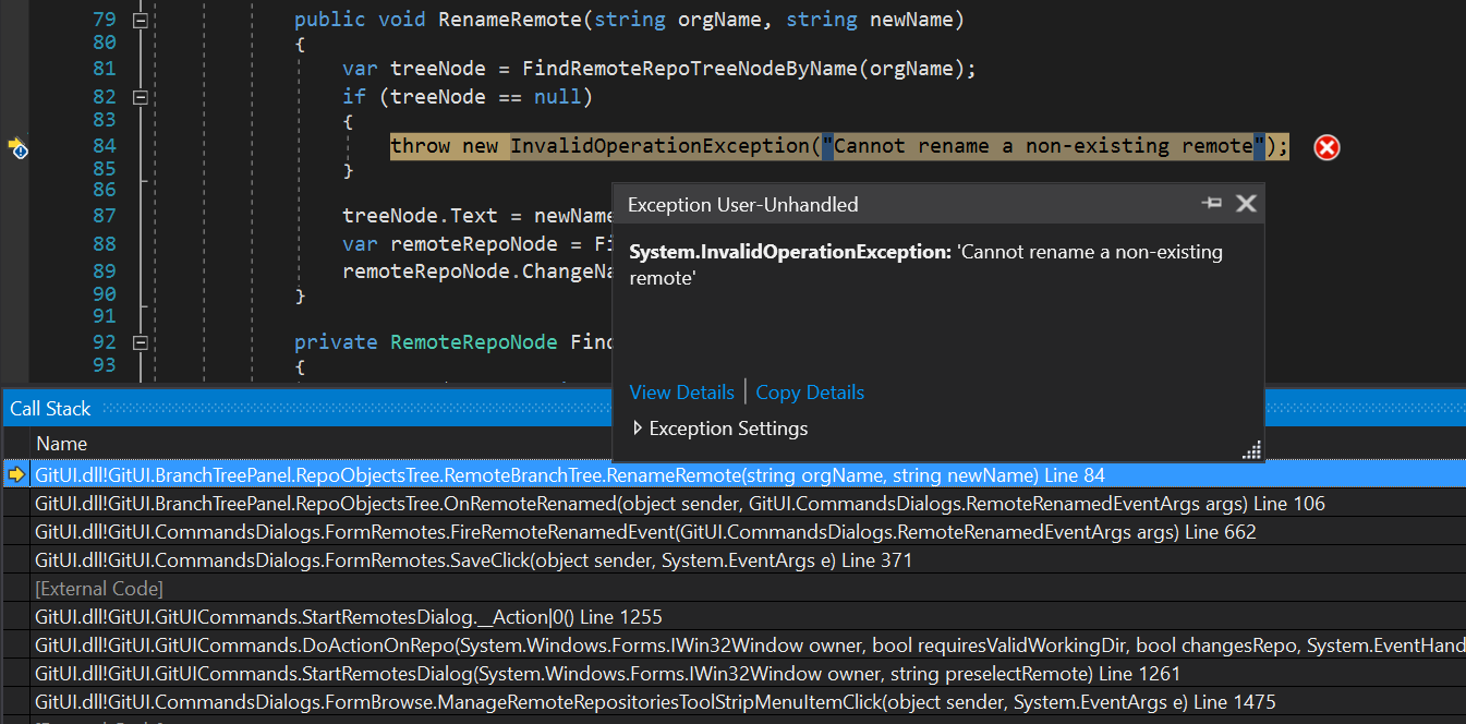 LeftPanel - IOE "Cannot rename a non-existing remote" · Issue #4829 · gitextensions ...