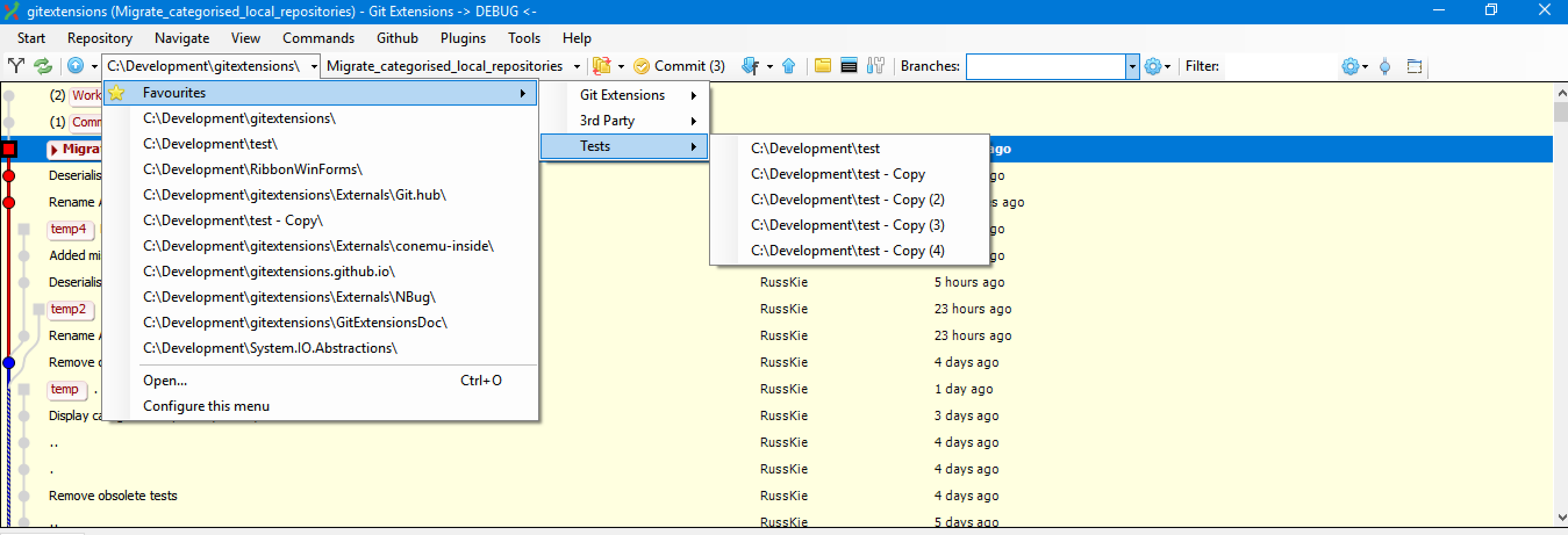 [Discussion] Display categorised repository history · Issue #4878 · gitextensions/gitextensions ...