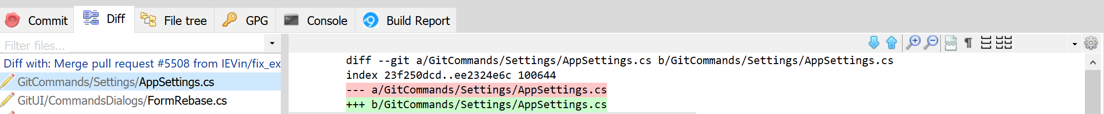 Toolbar in Diff viewer should be always visible instead of mouse over? · Issue #1853 ...