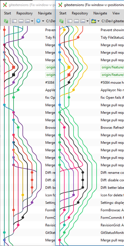 Revision graph distorted · Issue #5673 · gitextensions/gitextensions · GitHub