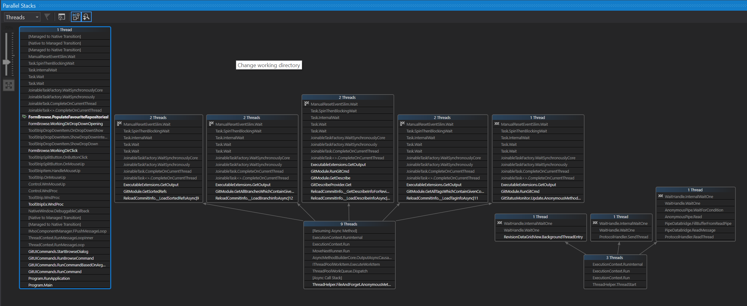 gitextensions 🚀 - Change working directory dropdown hangs for multiple seconds | bleepingcoder.com