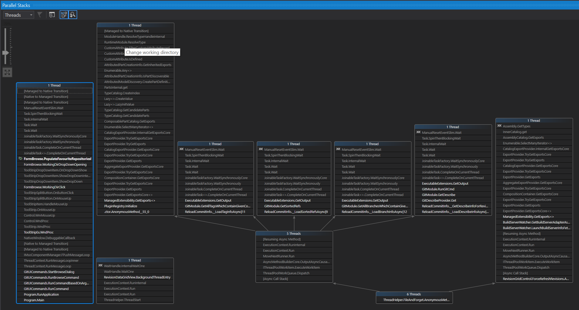 gitextensions 🚀 - Change working directory dropdown hangs for multiple seconds | bleepingcoder.com