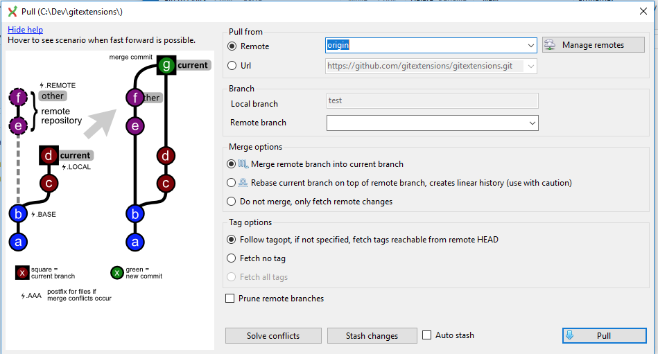 Memorize last pull mode option in pull dialog · Issue #6194 · gitextensions/gitextensions · GitHub