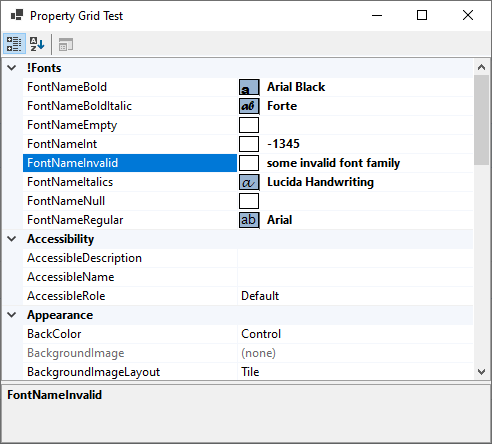 FontNameEditor rendering artifact - *just* the blue box · Issue #1106 · dotnet/winforms · GitHub