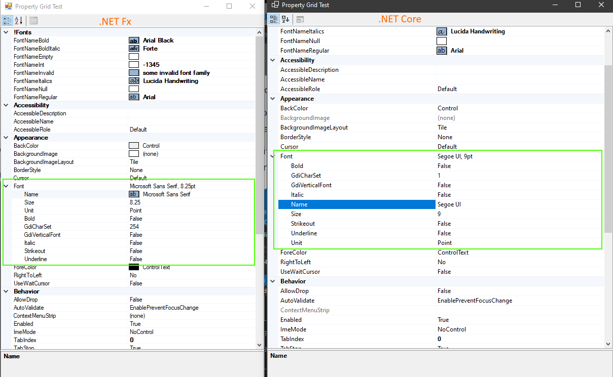 PropertyGrid: different order for Font properties · Issue #45631 ...