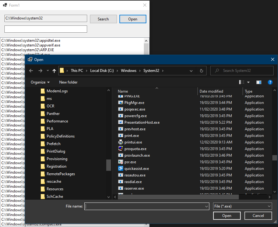 Can not find the file "alg.exe" with OpenFileDialog · Issue #3044 ...