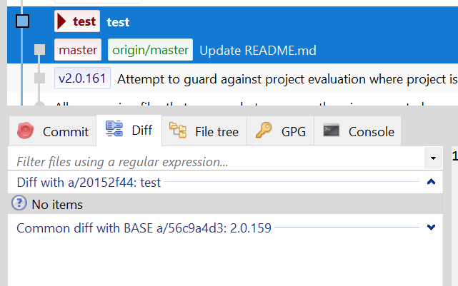 v3.4 - Diff window no longer compares the head of 2 selected branches · Issue #8077 ...