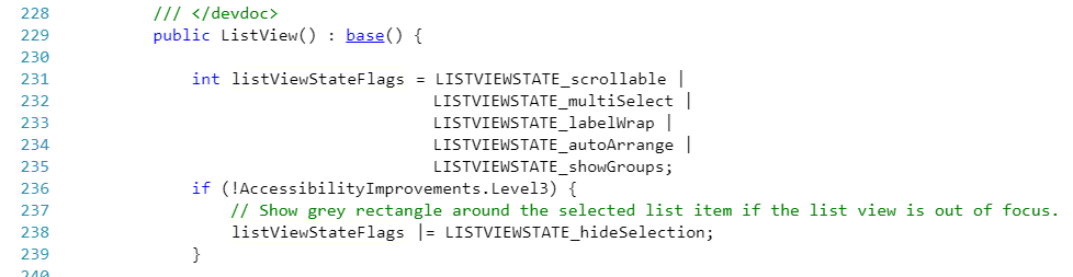 System.Windows.Forms.ListView.HideSelection issue with net48 migration ...
