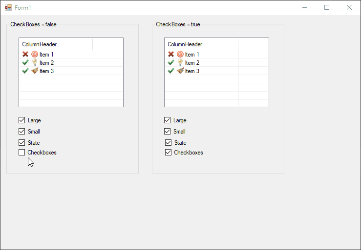 Setting `ListView.CheckBoxes` after `ListView.StateImageList` destroys imagelist · Issue #3531 ...