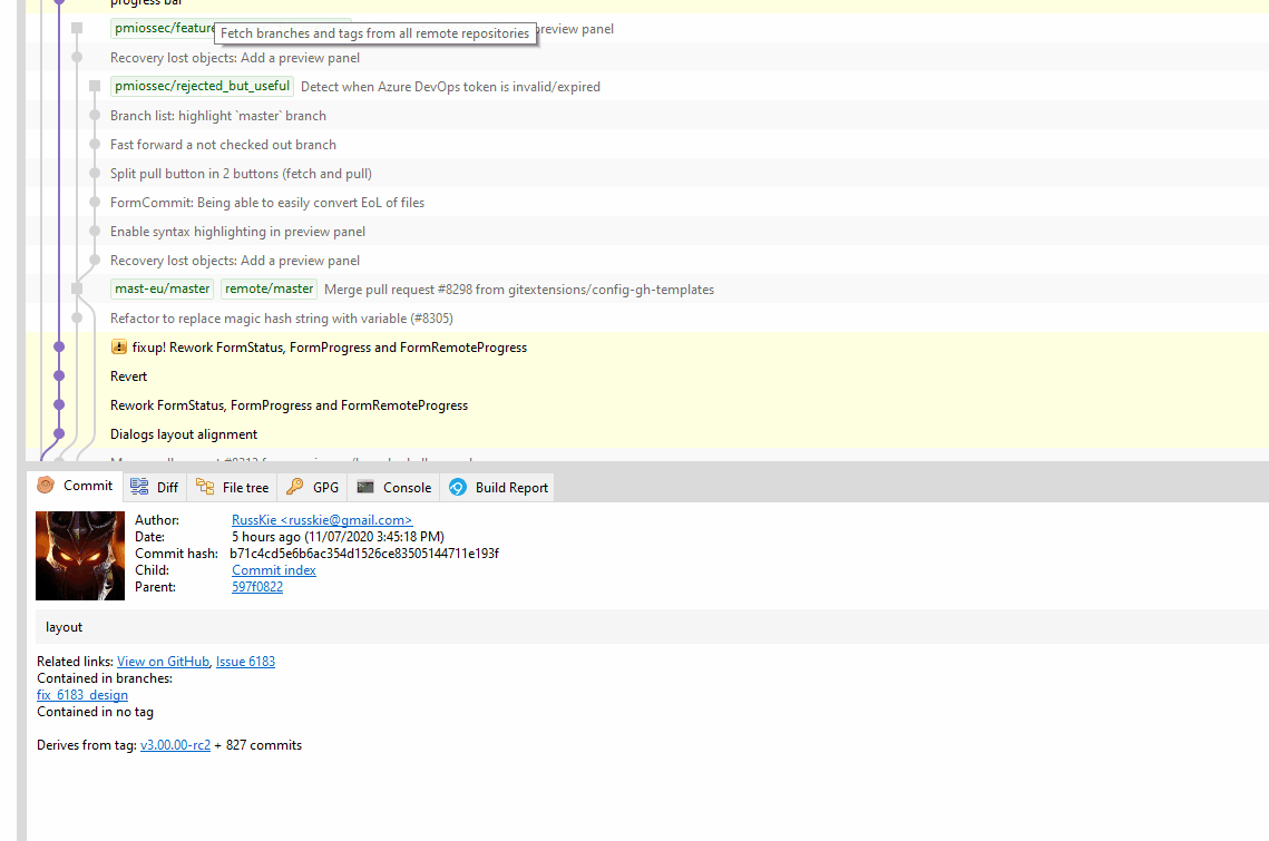 UI: dialogs layout alignment · Issue #6183 · gitextensions/gitextensions · GitHub