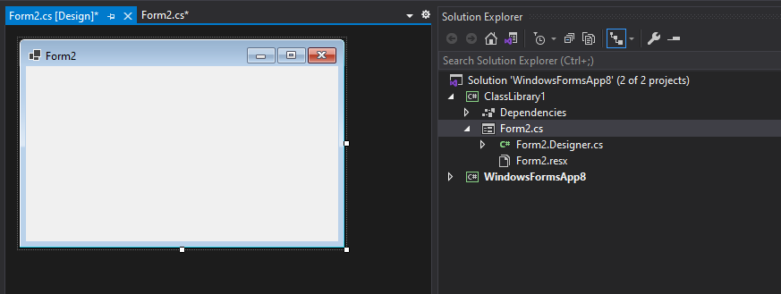 Adding Windows Form to Class Library project doesn't work · Issue #3714 ...